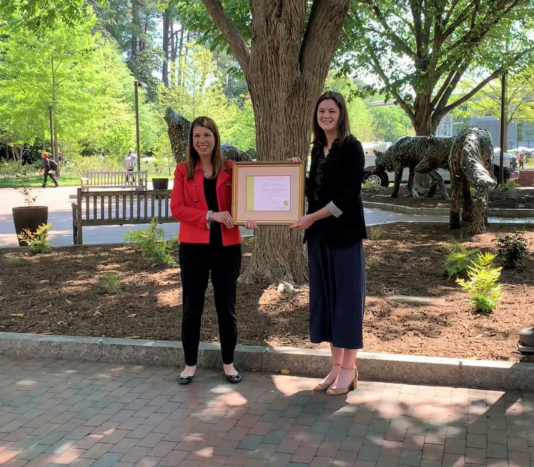 NC DEQ Secretary Biser Presents Grace Baucom '22 with Environmental ...